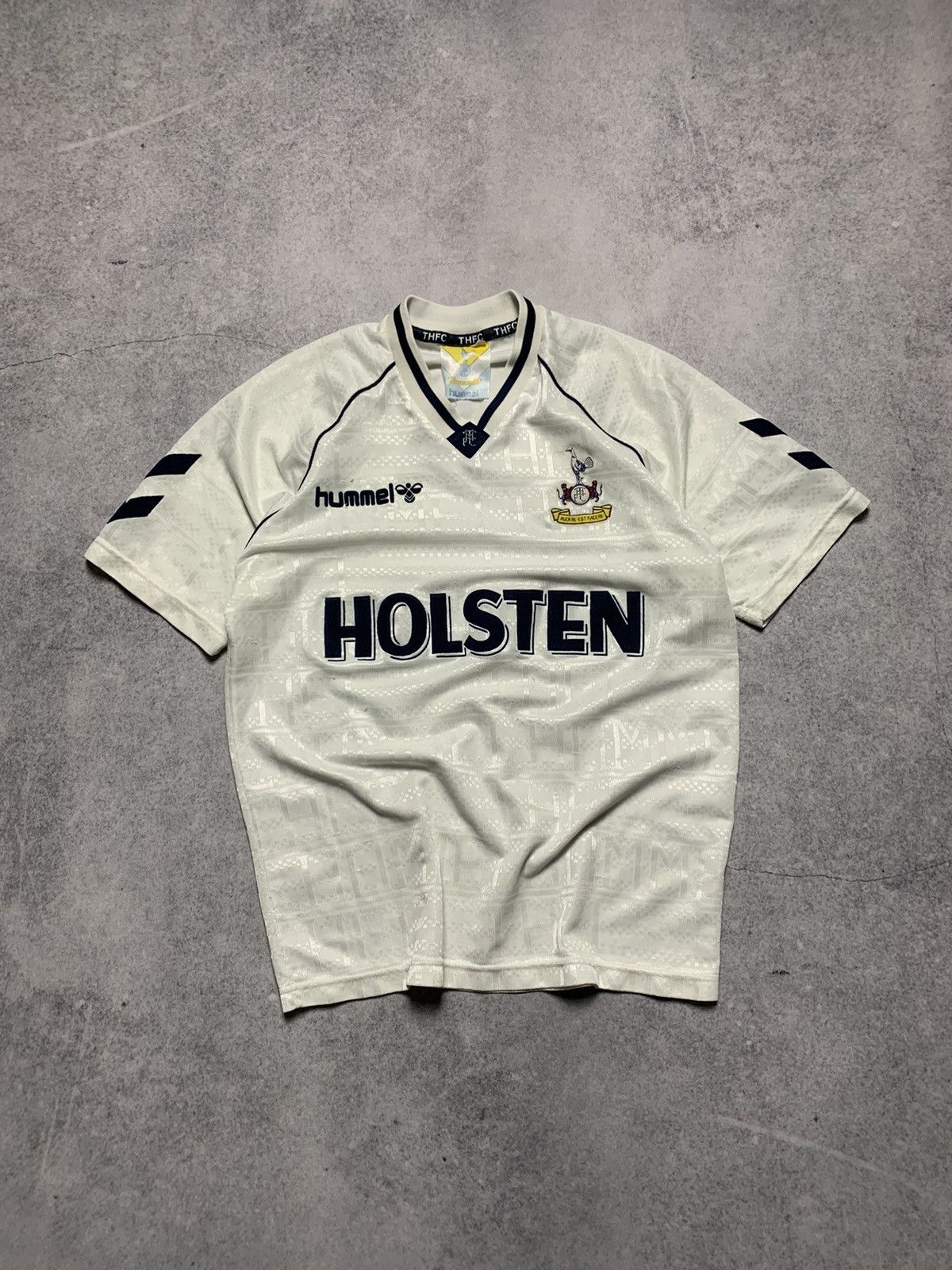 Hummel × Vintage RARE TOTTENHAM HOTSPUR 1989 HOME FOOTBALL SHIRT ...