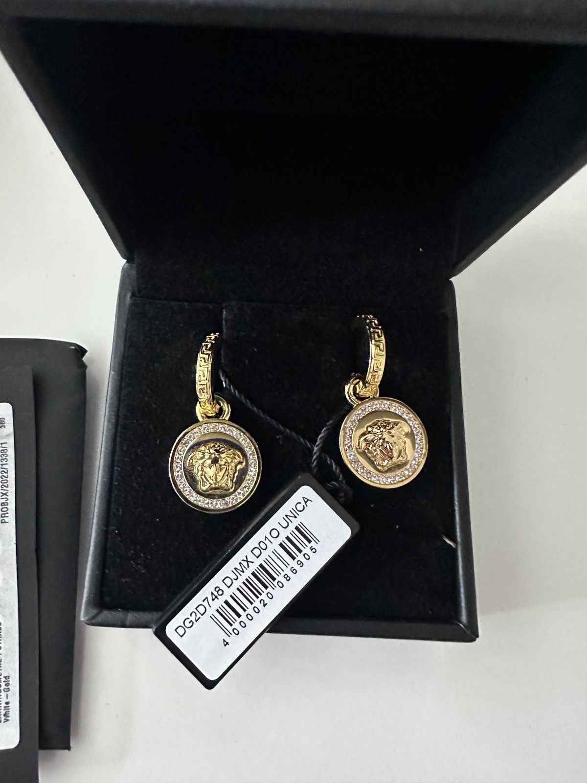 Versace greca and medusa earrings store