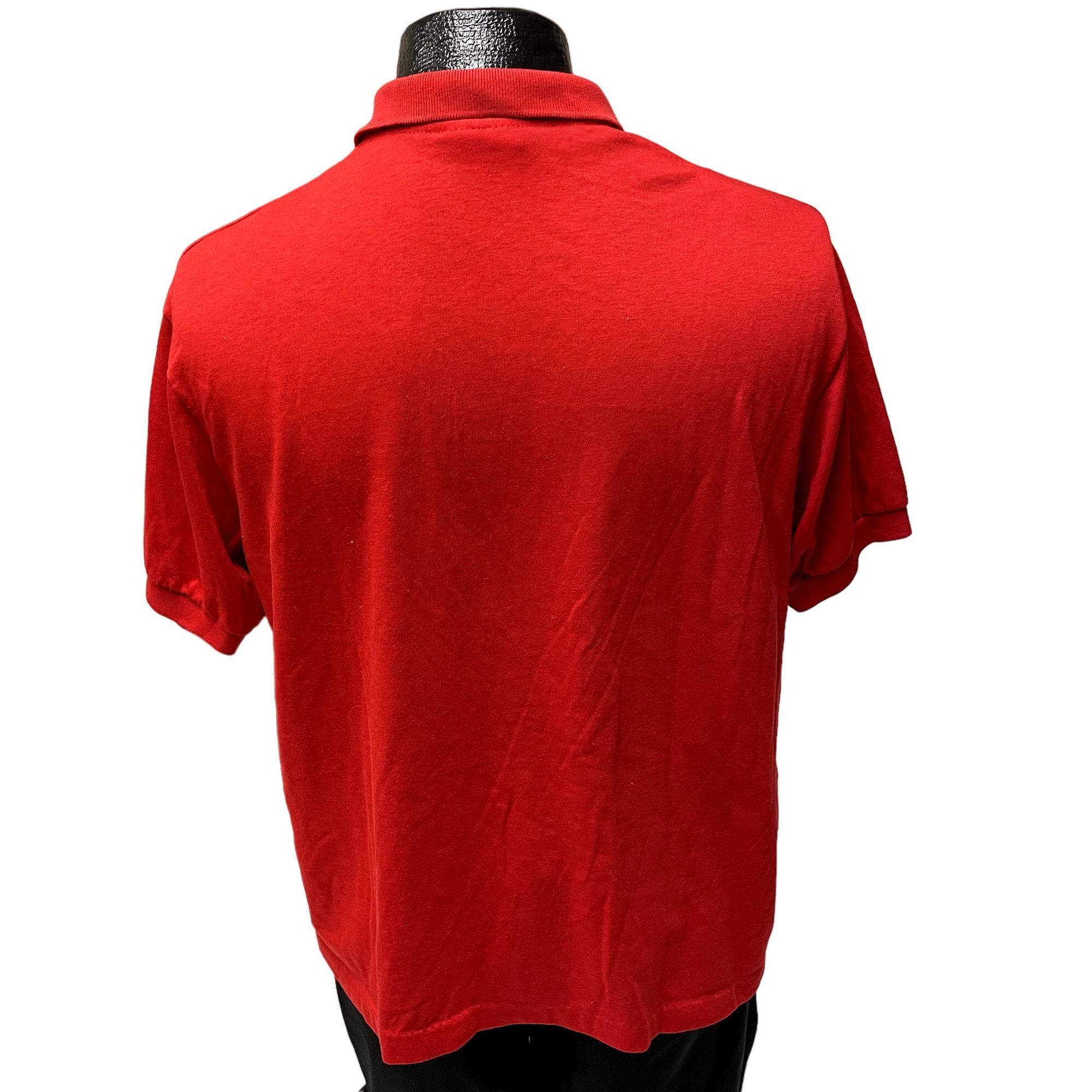 Unkwn 80's Print Ons Red BIG FLATS FIRE Dept & Rescue Polo Shirt L ...