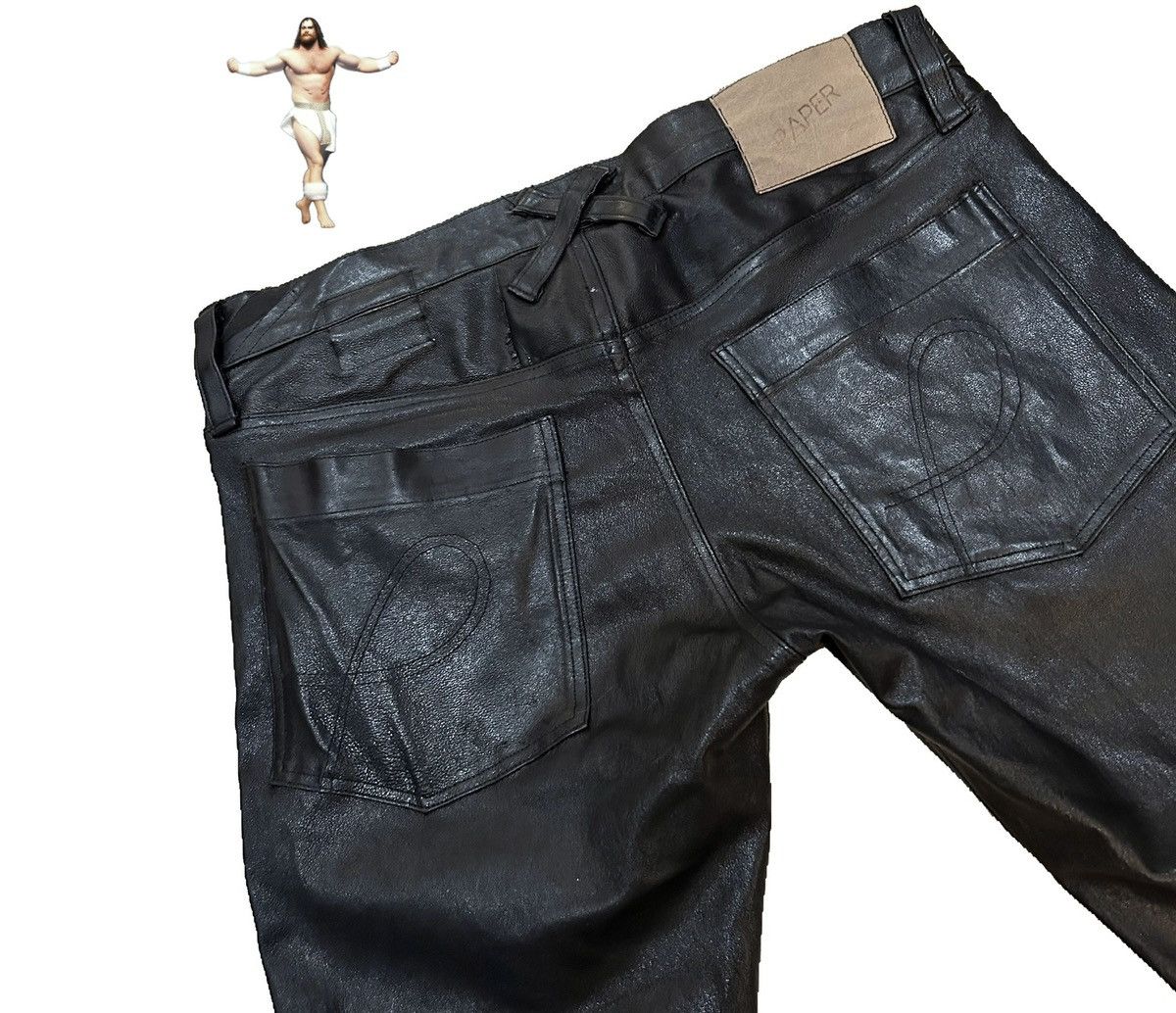 20471120 20471120 RECYCOUTURE LEATHER PANTS | Grailed