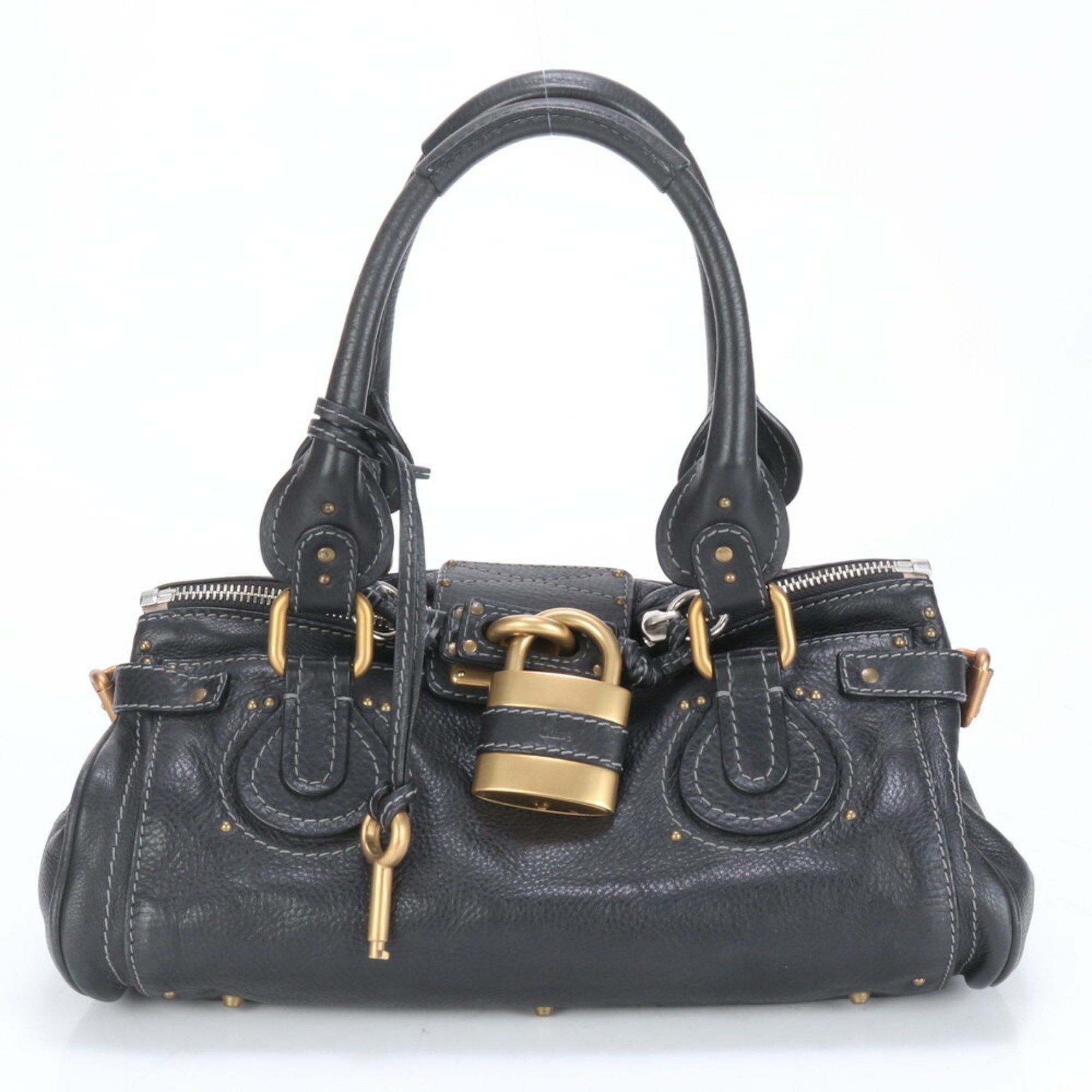 Chloe Chloé Chloe Paddington Padlock Cadena Leather Handbag Tote ...