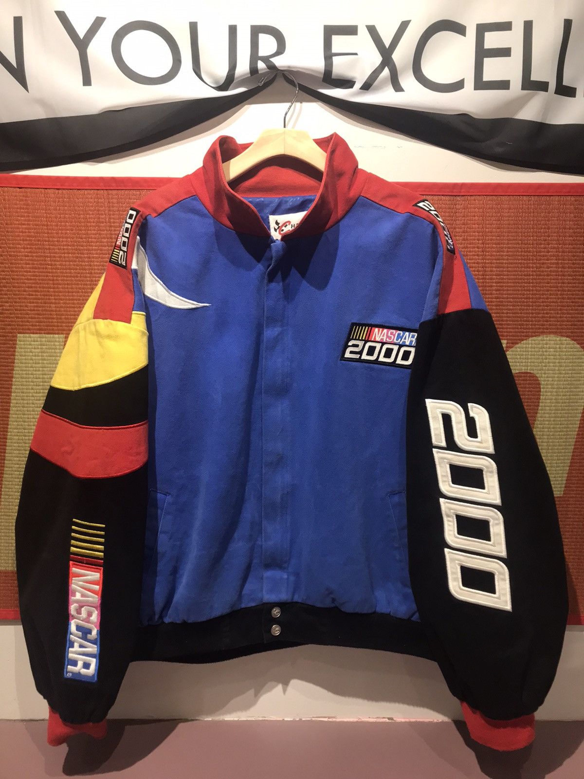 Vintage 2000 vintage retro embroidered NASCAR multi color block | Grailed