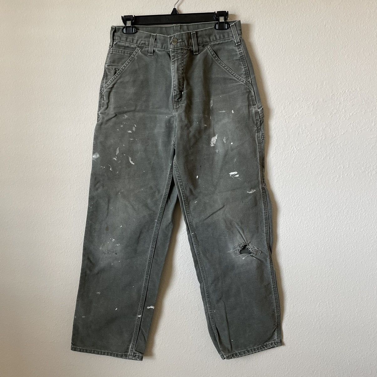 Vintage Carhartt Vintage Thrashed Paint Stained Pants | Grailed