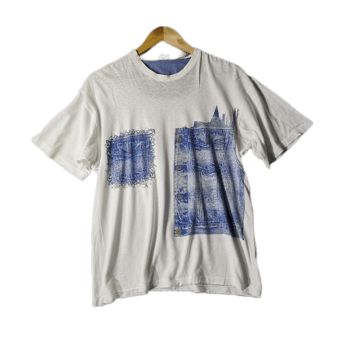 Vintage 🇯🇵🔥🔥 90s Rare UCOB Denim Jacket Print Tee | Grailed