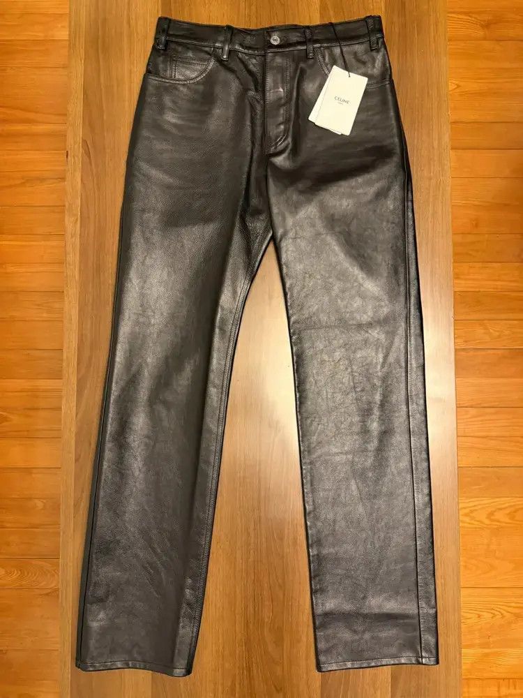 Celine × Hedi Slimane Celine 20SS Runway Leather Denim | Grailed