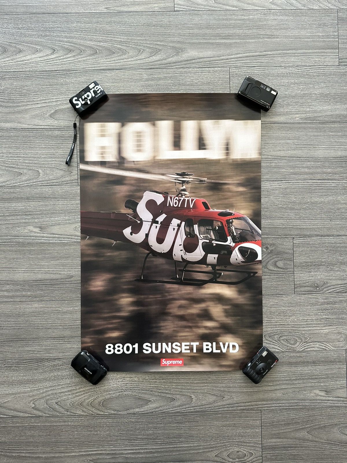 Supreme Supreme West Hollywood SS23 Sunset Helicopter F&F Poster | Grailed