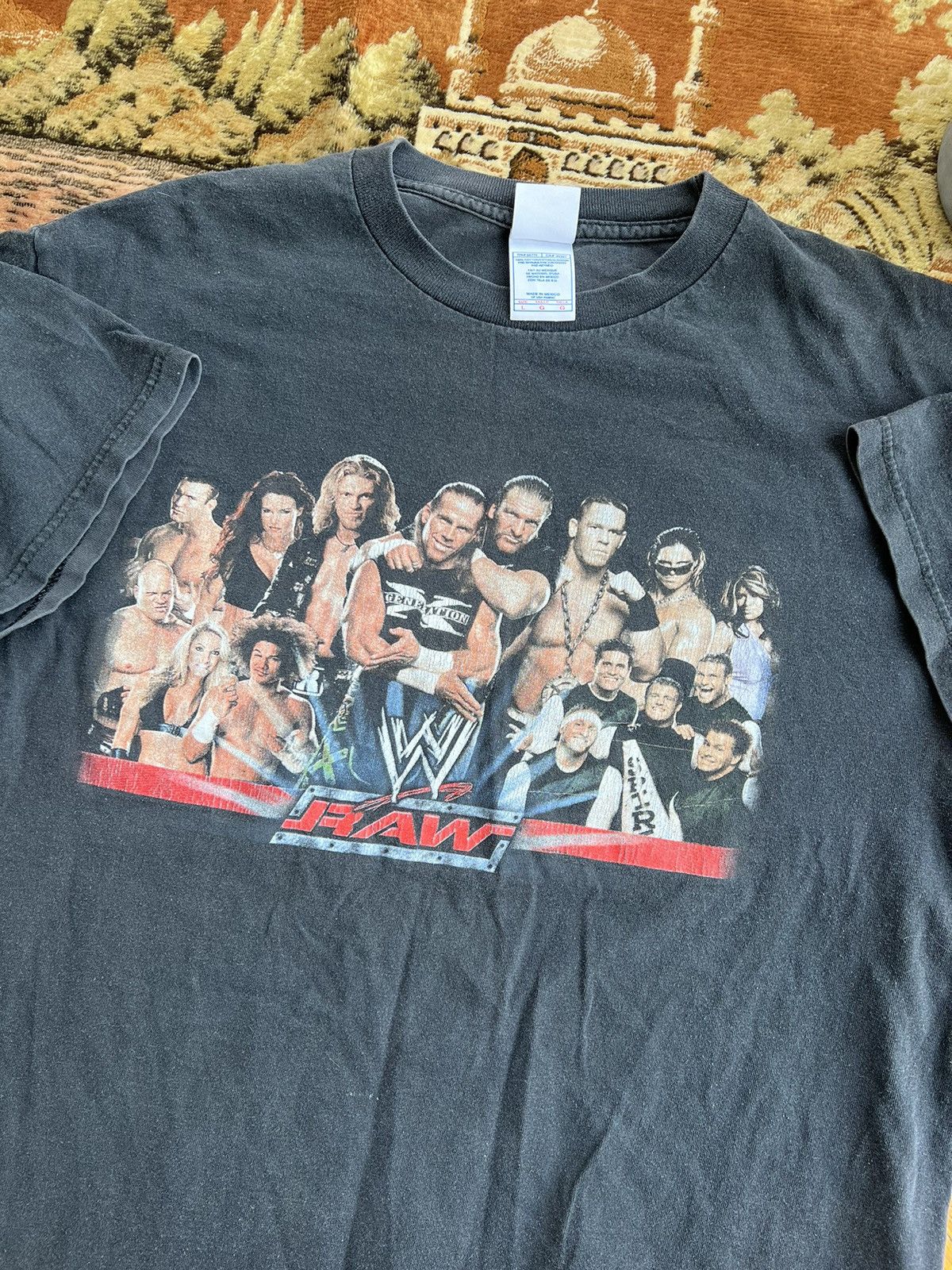Vintage × WWE × WWF 2000s RAW Cast Wrestling Tee | Grailed