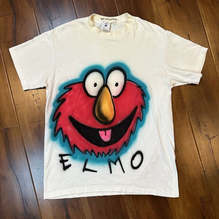 Vintage Elmo Air Brush Tee Single Stitch Mens 90s T-shirt | Grailed
