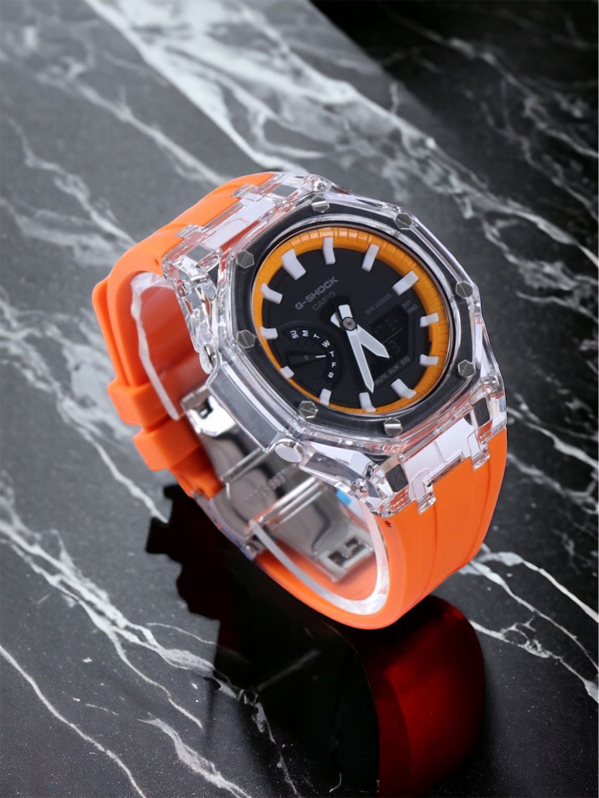 G Shock Orange G-Shock Casioak Custom GA-2100 Casio Rubber Watch | Grailed