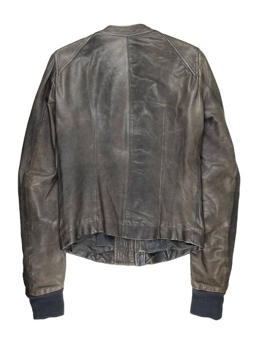 Rick Owens SS11 Rick Owens Anthem Intarsia Lamb Leather Jacket | Grailed