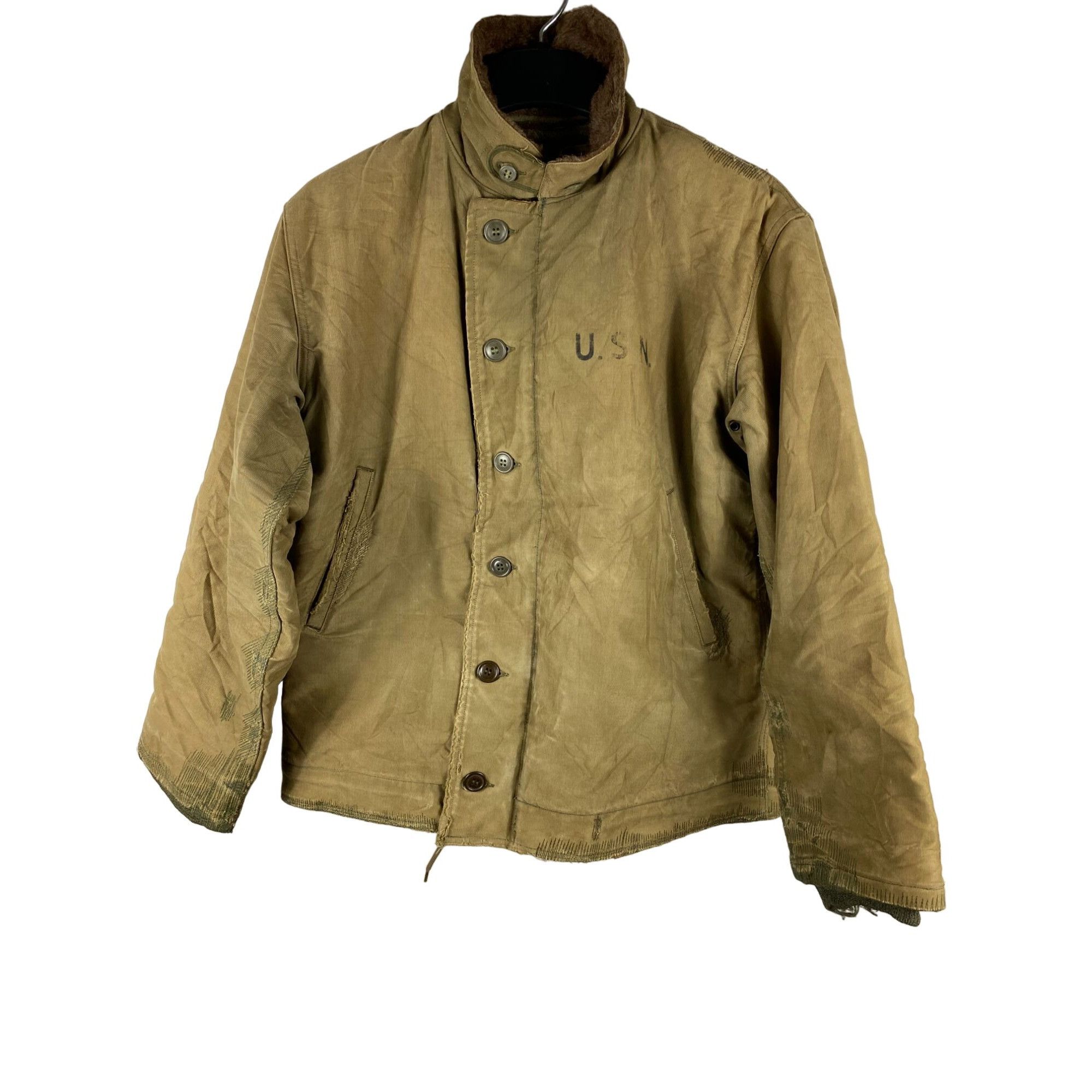 Vintage Vintage 1940's WWII USN N-1 Deck Jacket Green A357 | Grailed
