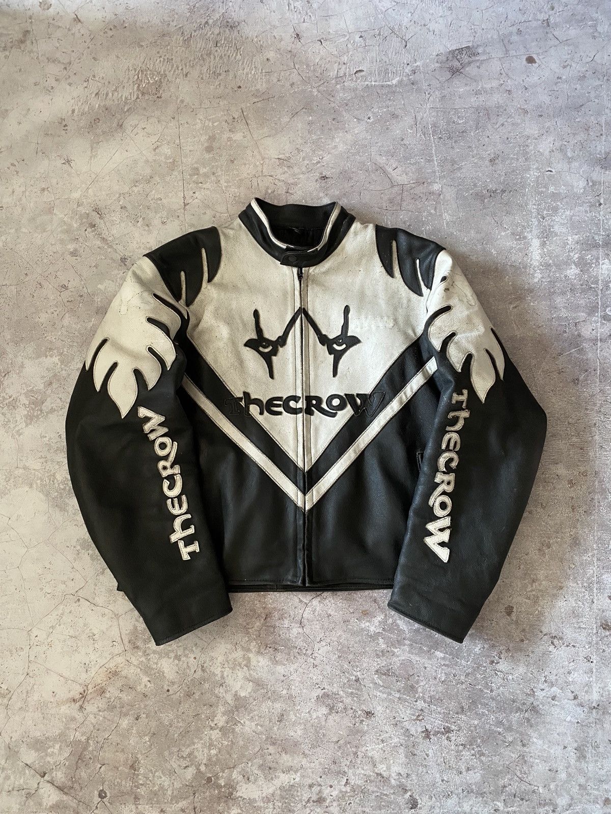 Leather Jacket Y2K The Crow Leather Moto Racing Jacket | Grailed
