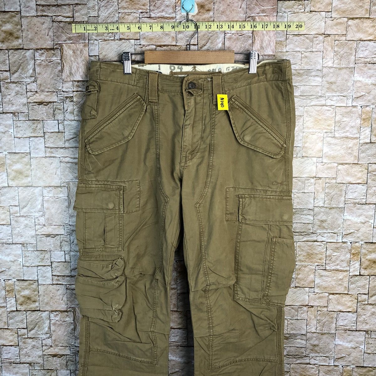 Polo Ralph Lauren × Ralph Lauren × Streetwear DL Ralph Lauren double knee 3d pocket Cargo Pants ...