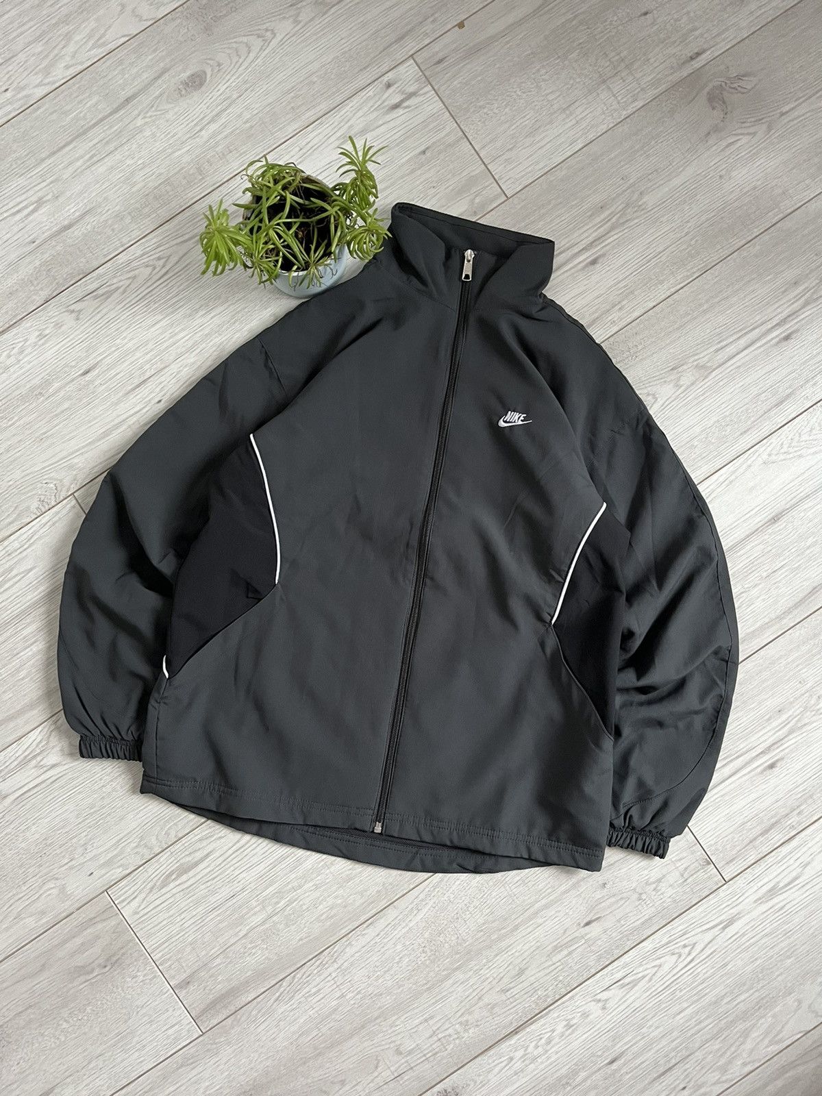 Nike × Streetwear × Vintage Jacket Nike Big Central Logo Vintage Streetwear Gorpcore 90s | Grailed