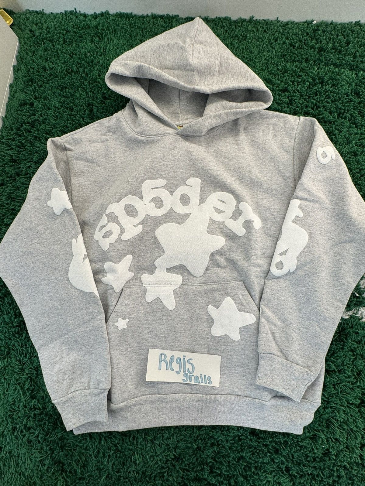 Streetwear Gray Sp5der Beluga Hoodie | Grailed