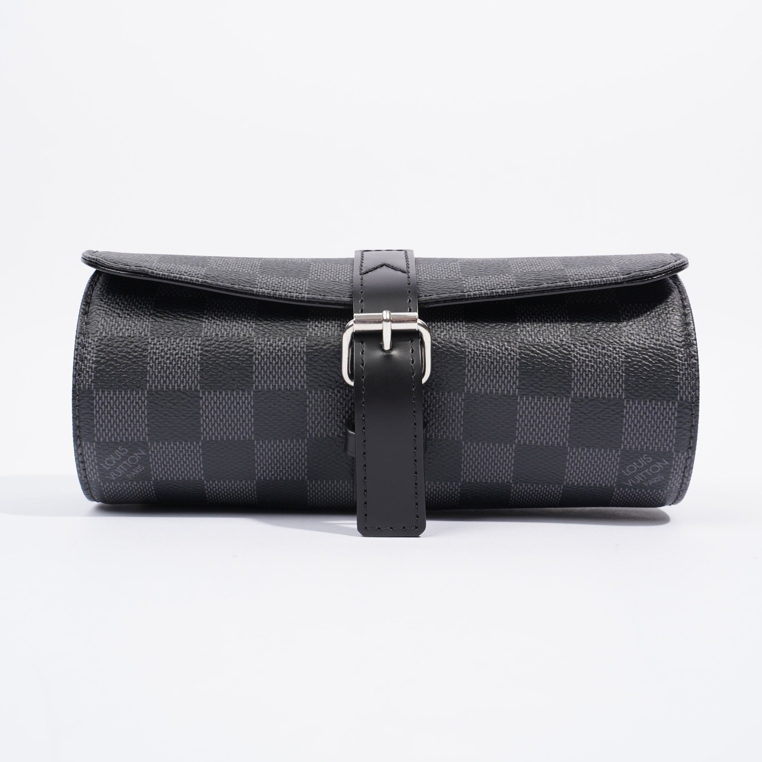 Louis Vuitton Louis Vuitton 3 Watch Case Damier Graphite Coated Canvas ...