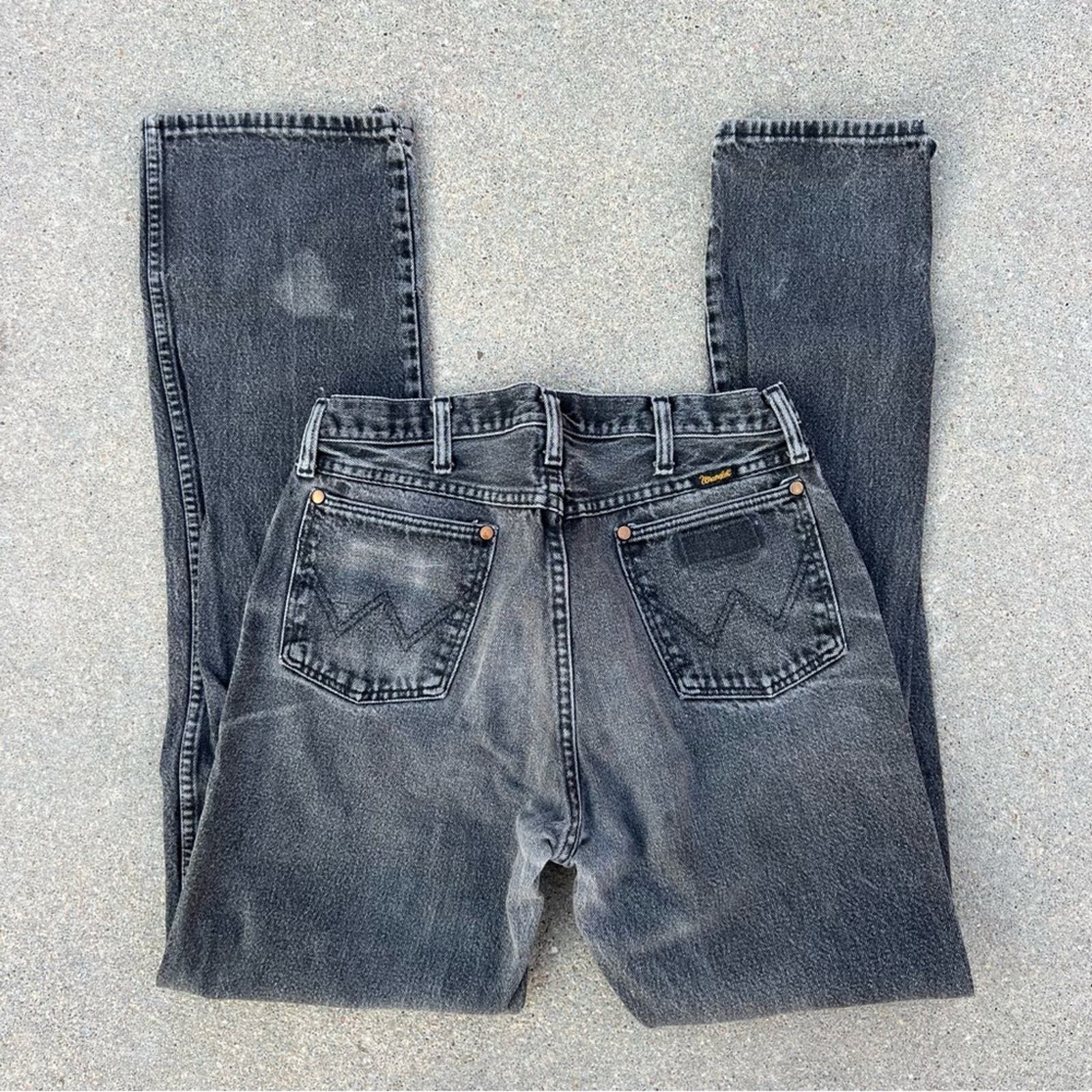 Wrangler Vintage 90s Wrangler 32x36 Black Cowboy Cut Jeans 13MWZWK ...