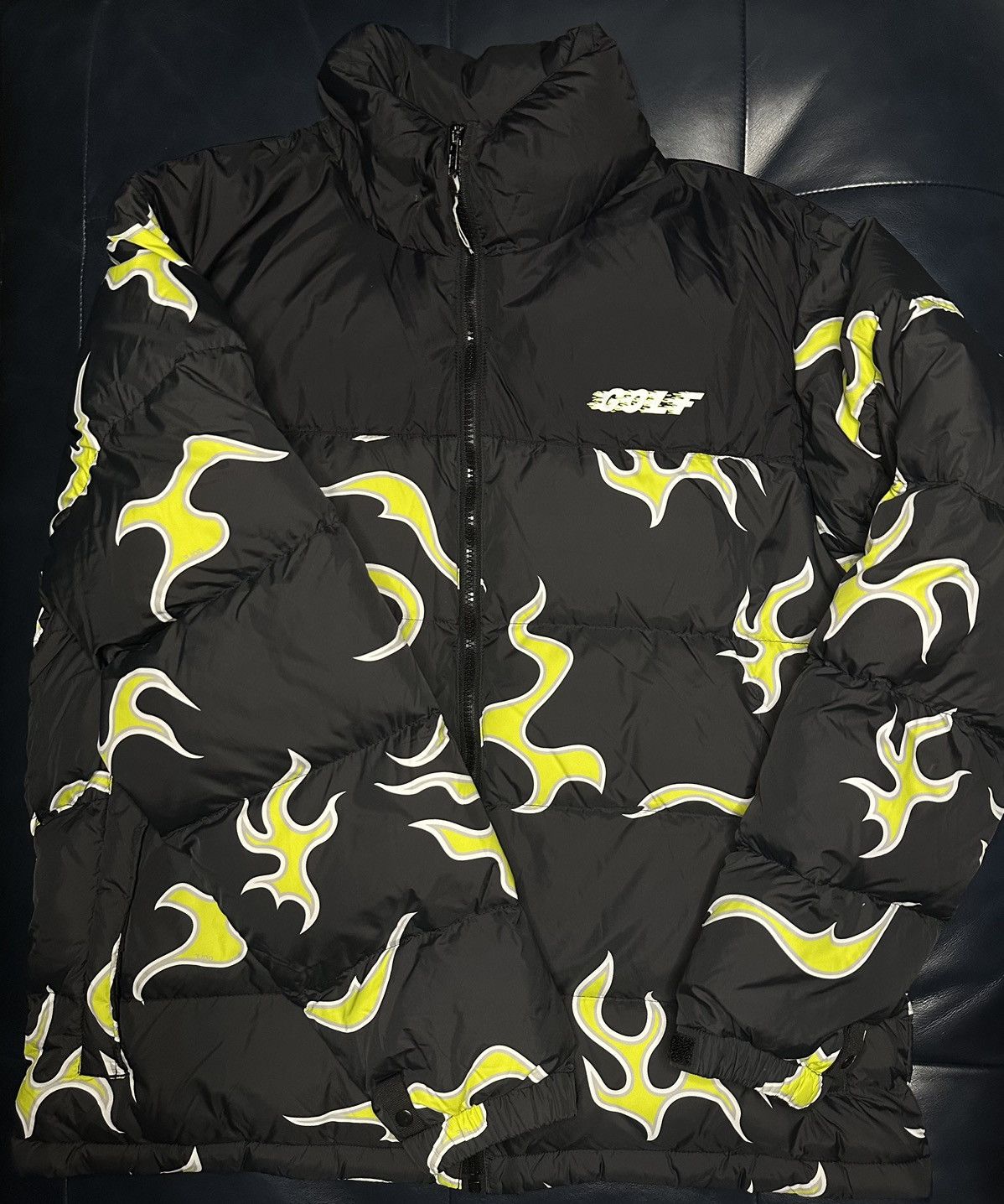 Golf Wang - OG FLAME PUFFER - BLACK | Grailed