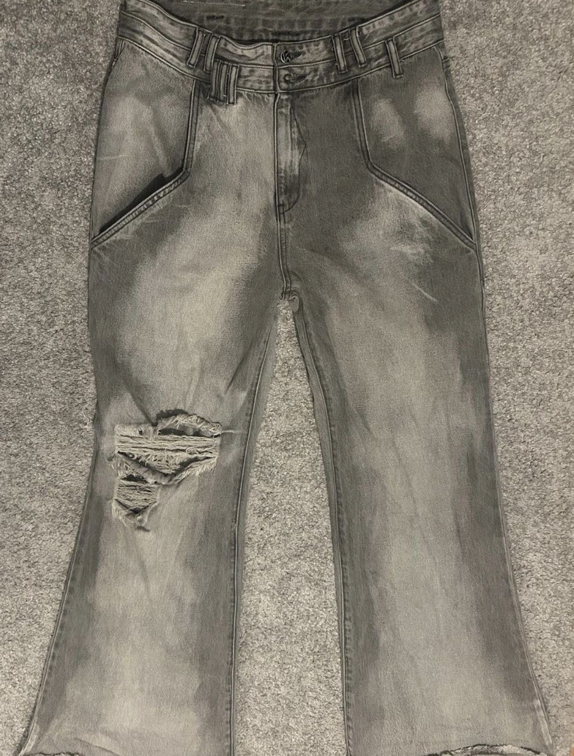 Rick Owens Rustial light greg wide leg baggy denim | Grailed