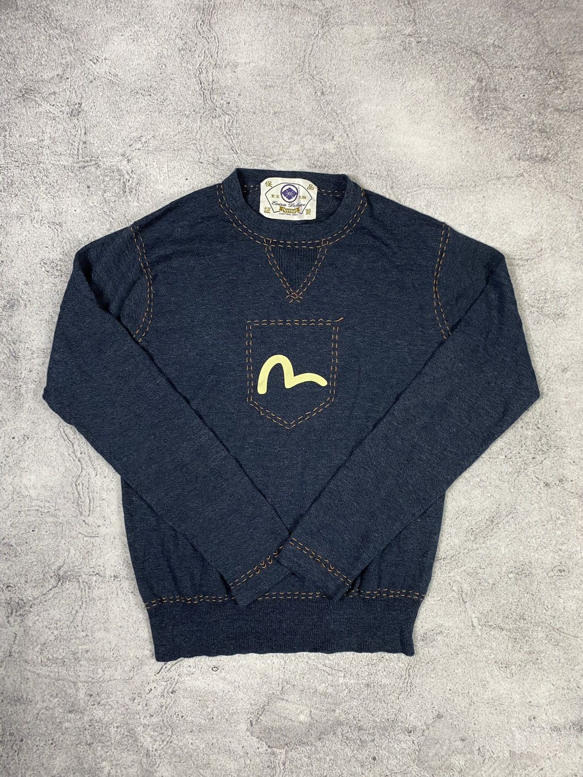 Evisu × Japanese Brand × Streetwear Rare Vintage Evisu Deluxe Sweater ...