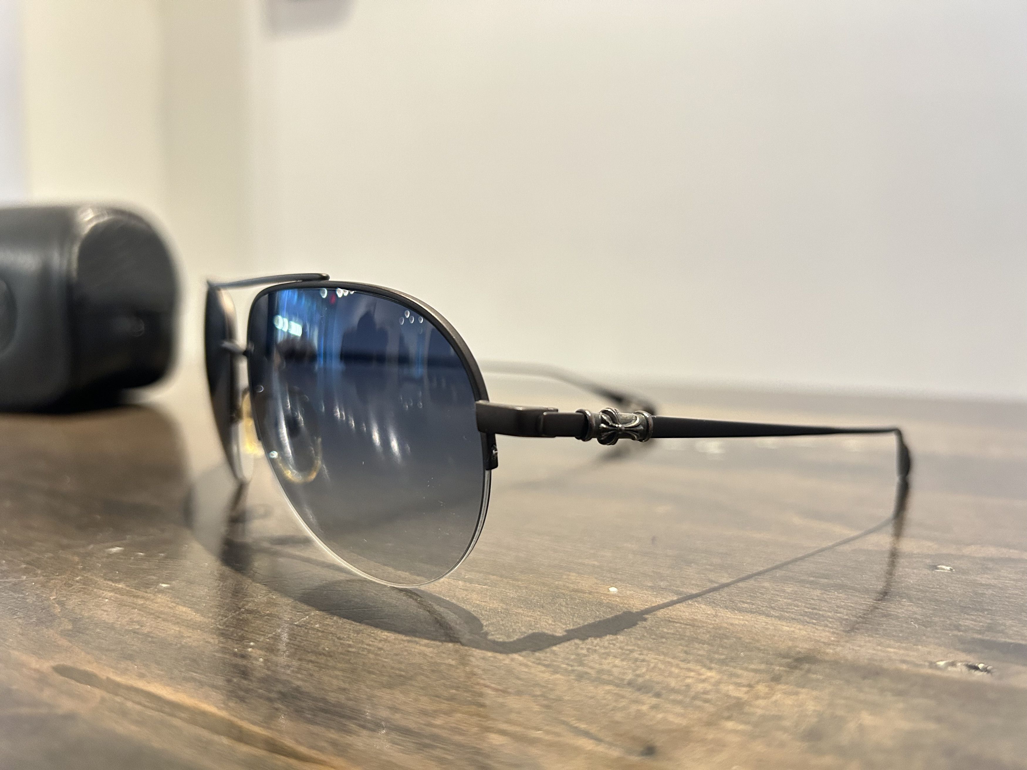 Chrome Hearts CHROME HEARTS STAINS IV TITANIUM BROWN FRAME | Grailed