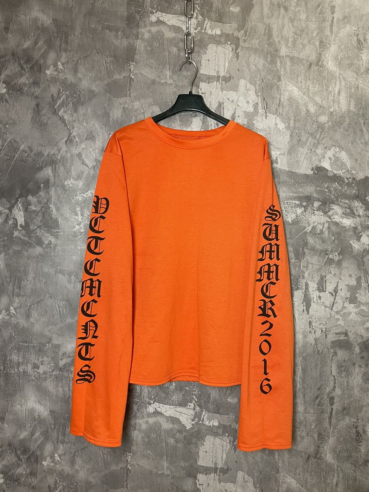 Vintage Vintage Orange Gothic Font Long Sleeve Kanye West style | Grailed