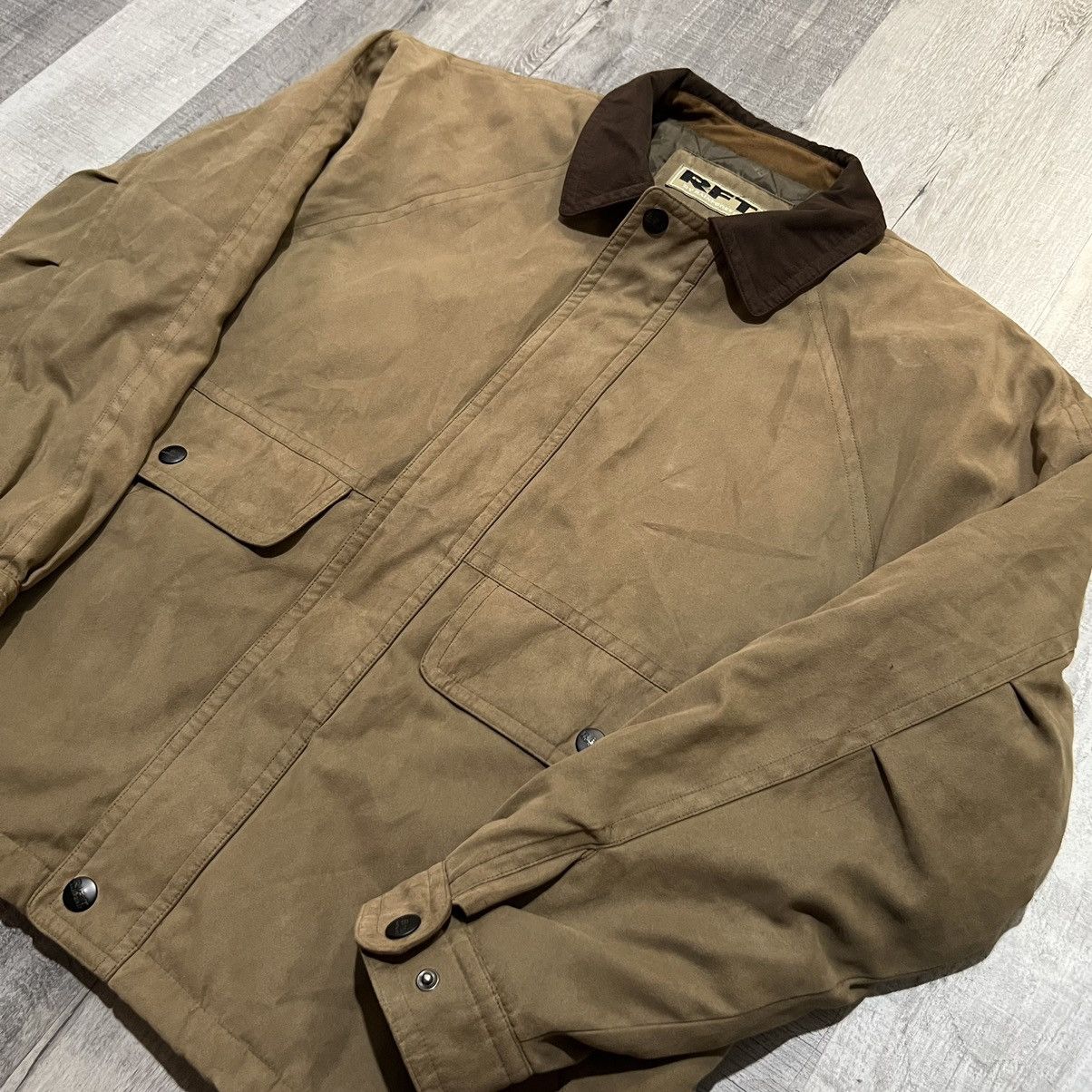 Rainforest RFT By Rainforest Brown Full Zip Quilt Lined Chore Jacket ...