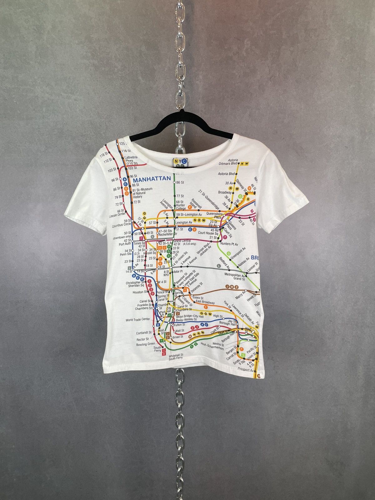 Vintage Vintage NYC subway line New York map baby tee no size tag | Grailed