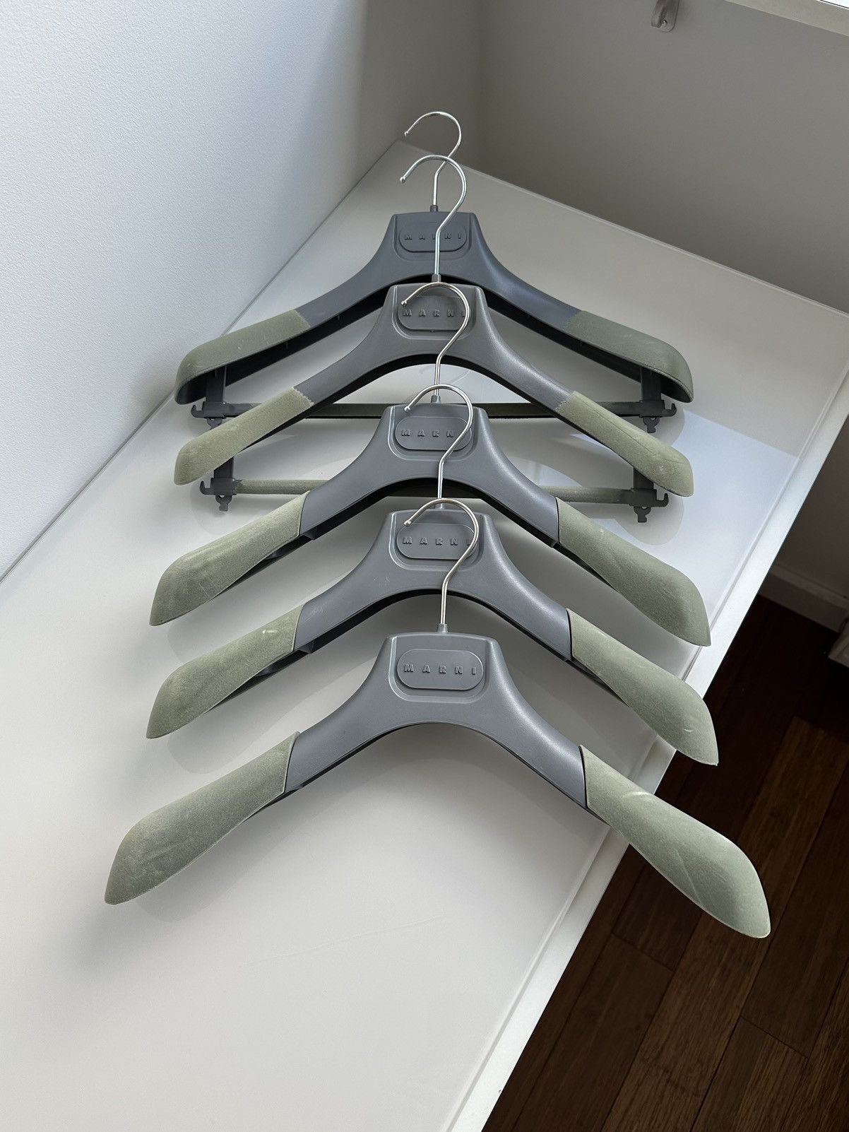 Marni Marni premium made in italy velour grey hangers | Grailed