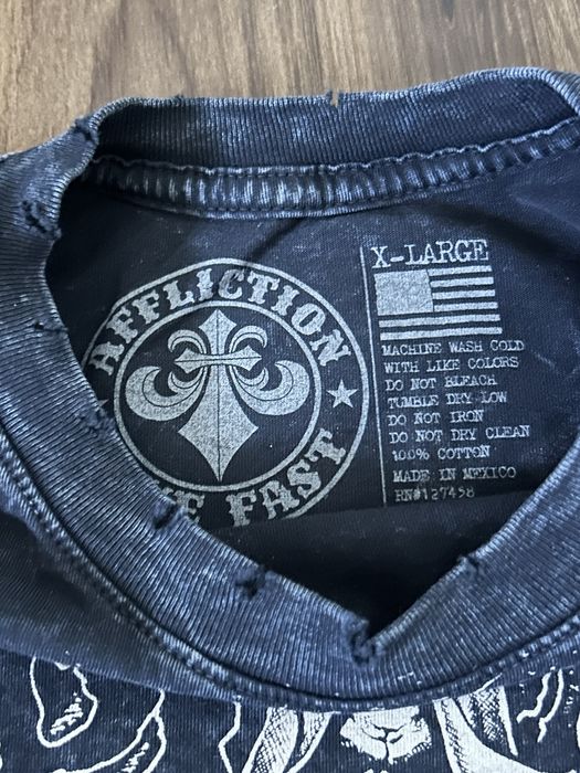 Affliction SEMATARY CHAINSAW SHIRT XL AFFLICTION X HAUNTED MOUND | Grailed