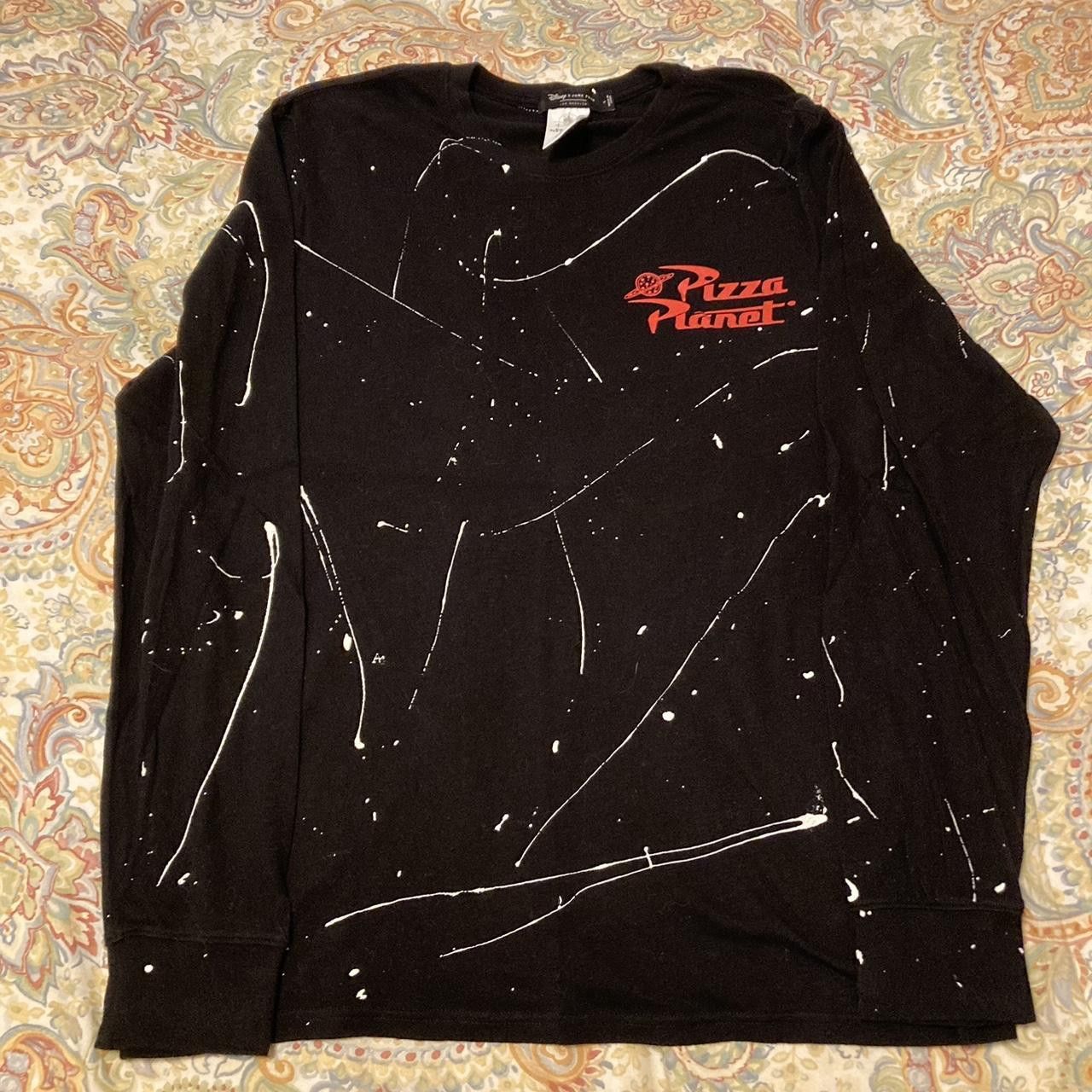 Disney Pizza Planet Paint Splatter Longsleeve | Grailed