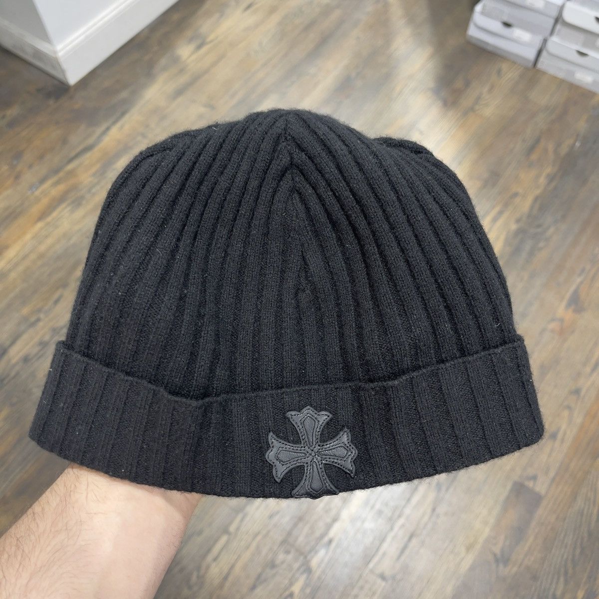 Chrome Hearts Chrome Hearts Black Beanie Skully | Grailed