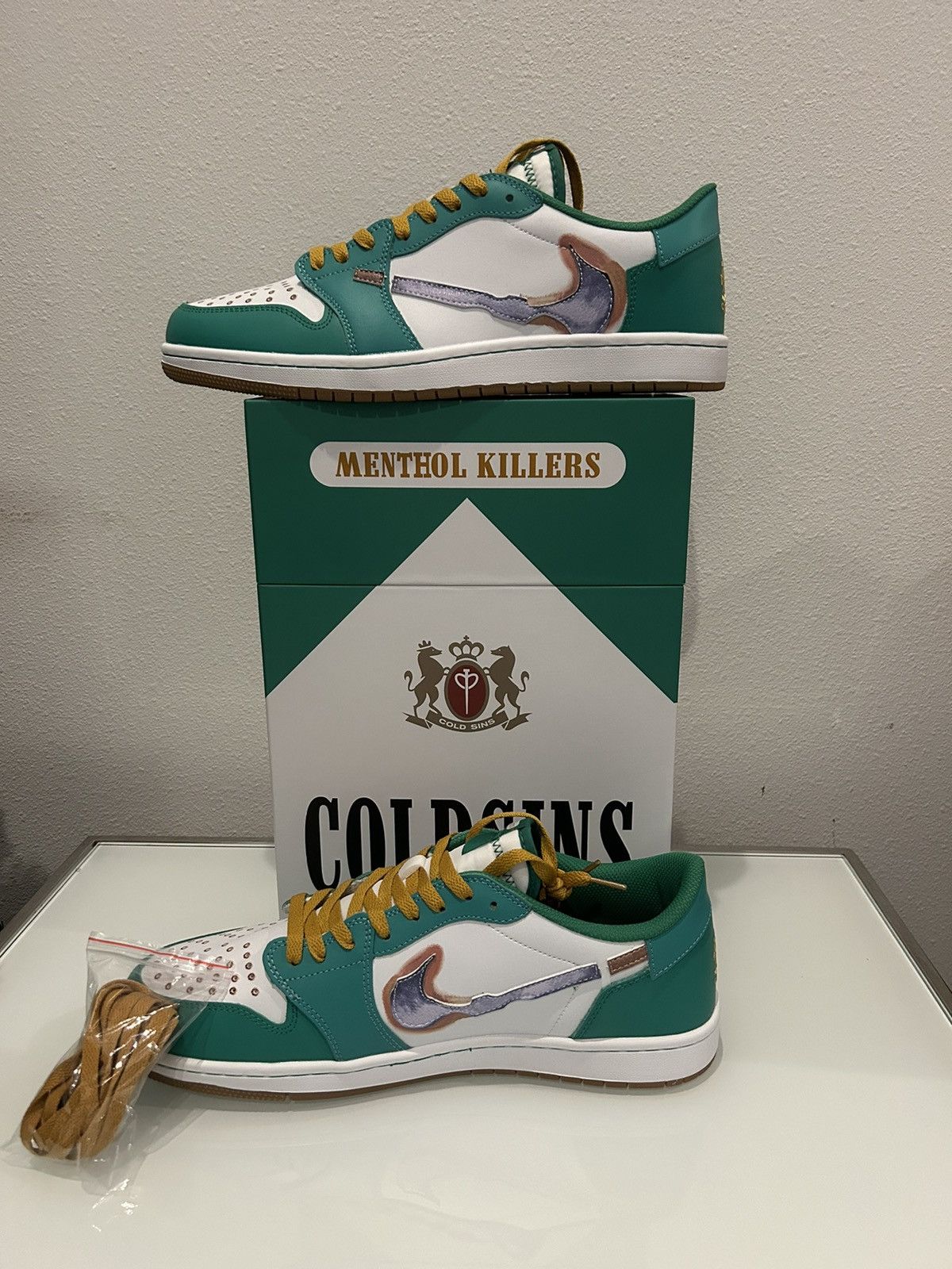 Streetwear Cold Sins Menthol Killers Customs Size 13M - Jordan 1 Low ...