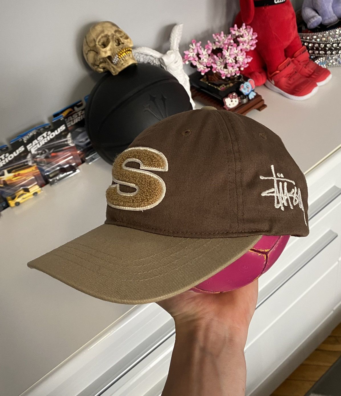 Streetwear × Stussy × Travis Scott Stussy Chenille S Low Pro Cap Hat ...