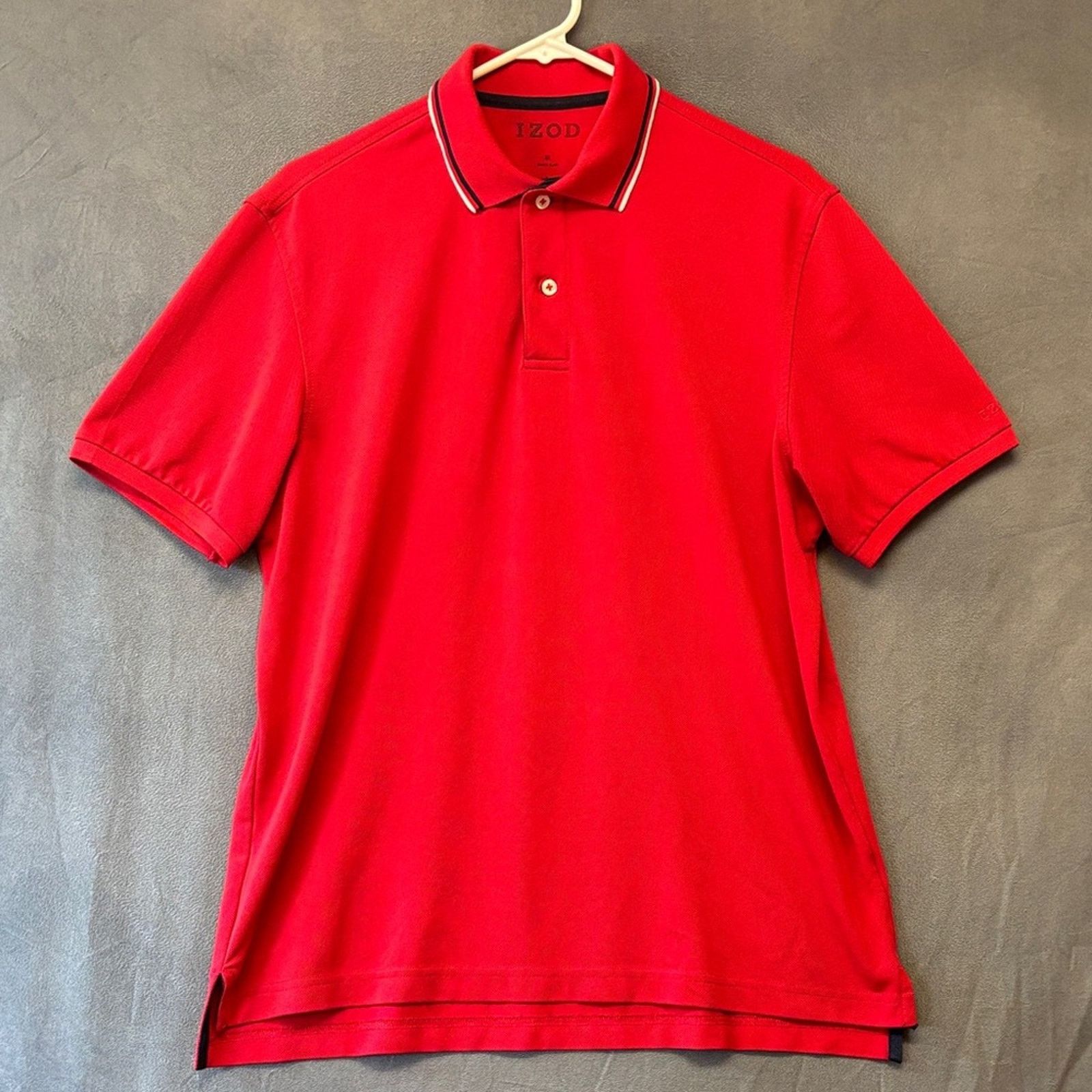 Izod IZOD Red Polo Shirt Men’s Medium Classic Fit Casual Preppy | Grailed
