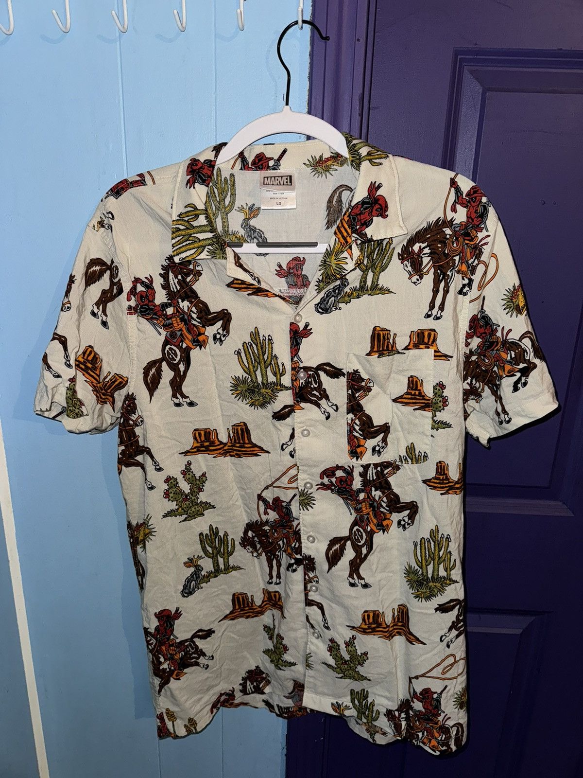 Marvel Comics Rodeo Deadpool Limited Edition Marvel Button Up | Grailed