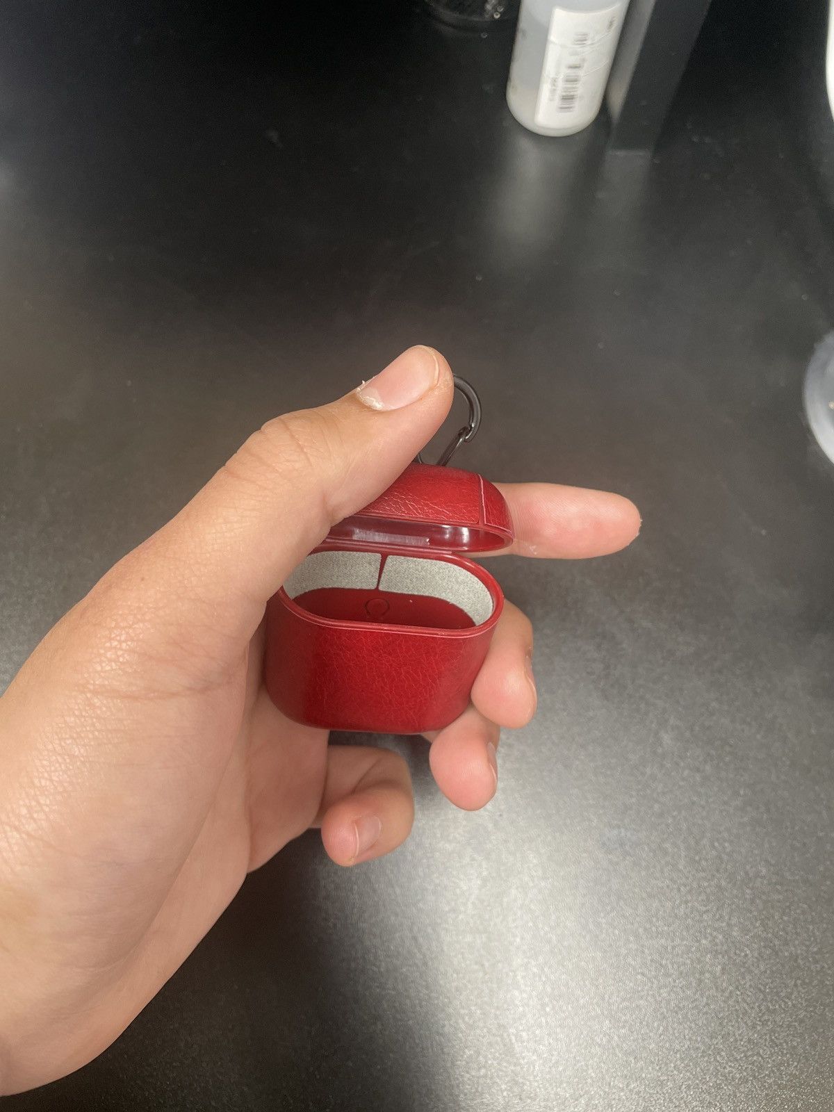 Other AirPod 1st gen leather case red | Grailed