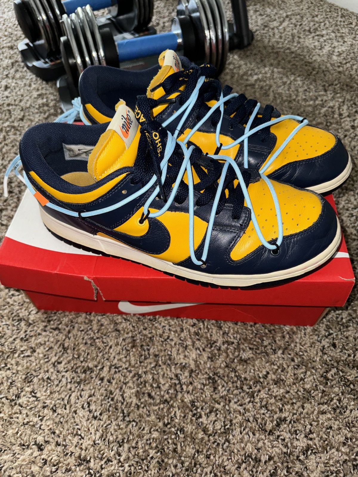Nike Off-White Michigan Dunks sz10.5 | Grailed