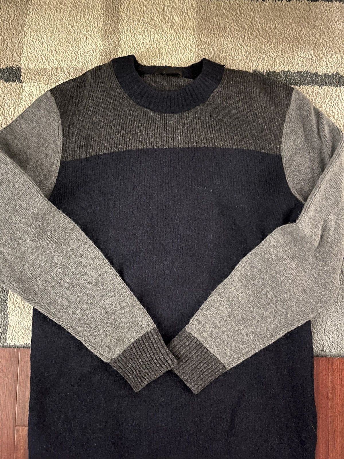 Cos COS Navy and Grey Crewneck Sweater | Grailed