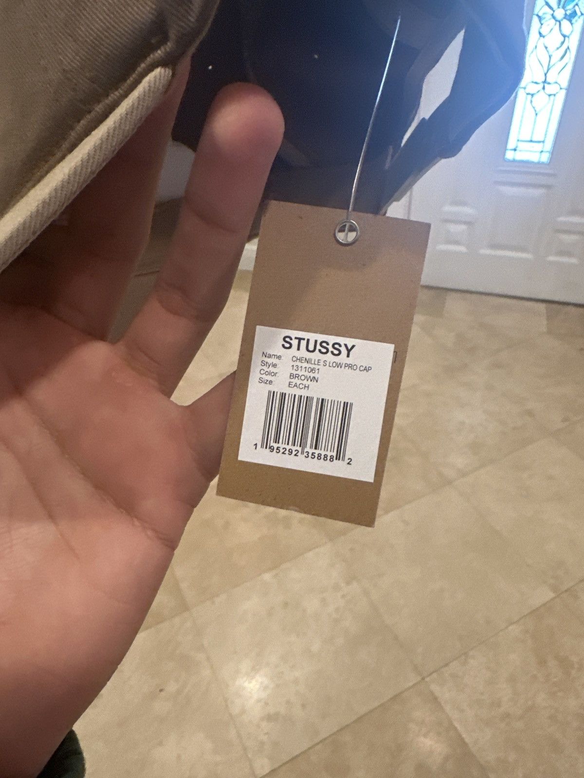 Stussy × Travis Scott Stussy Chenille S Low Pro Cap Brown | Grailed