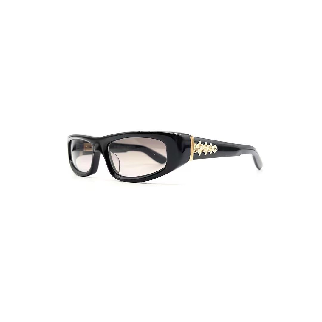 Chrome Hearts Chrome Hearts ROLLER Star Black Sunglasses | Grailed