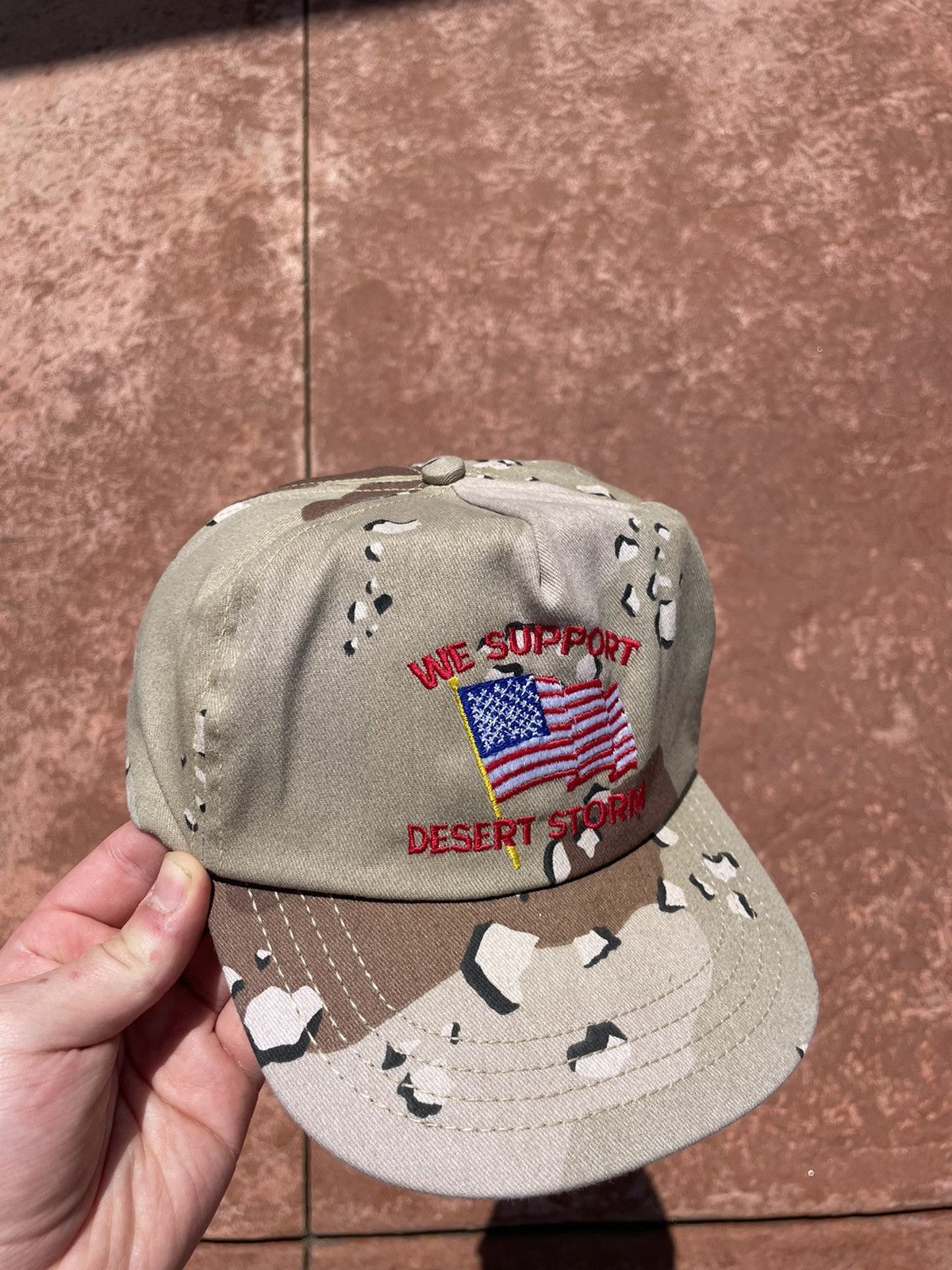 Vintage Vintage 90s Desert Camo USA American Desert Storm Tan Hat | Grailed