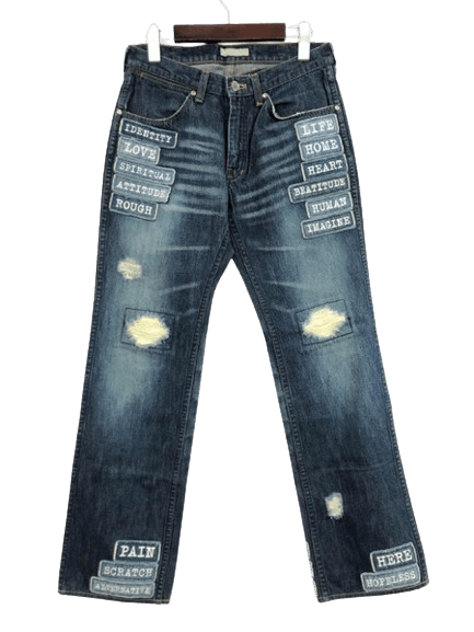 Number (N)ine NUMBER (N)INE 02SS Modern Age Patchwork Denim Indigo 2 ...