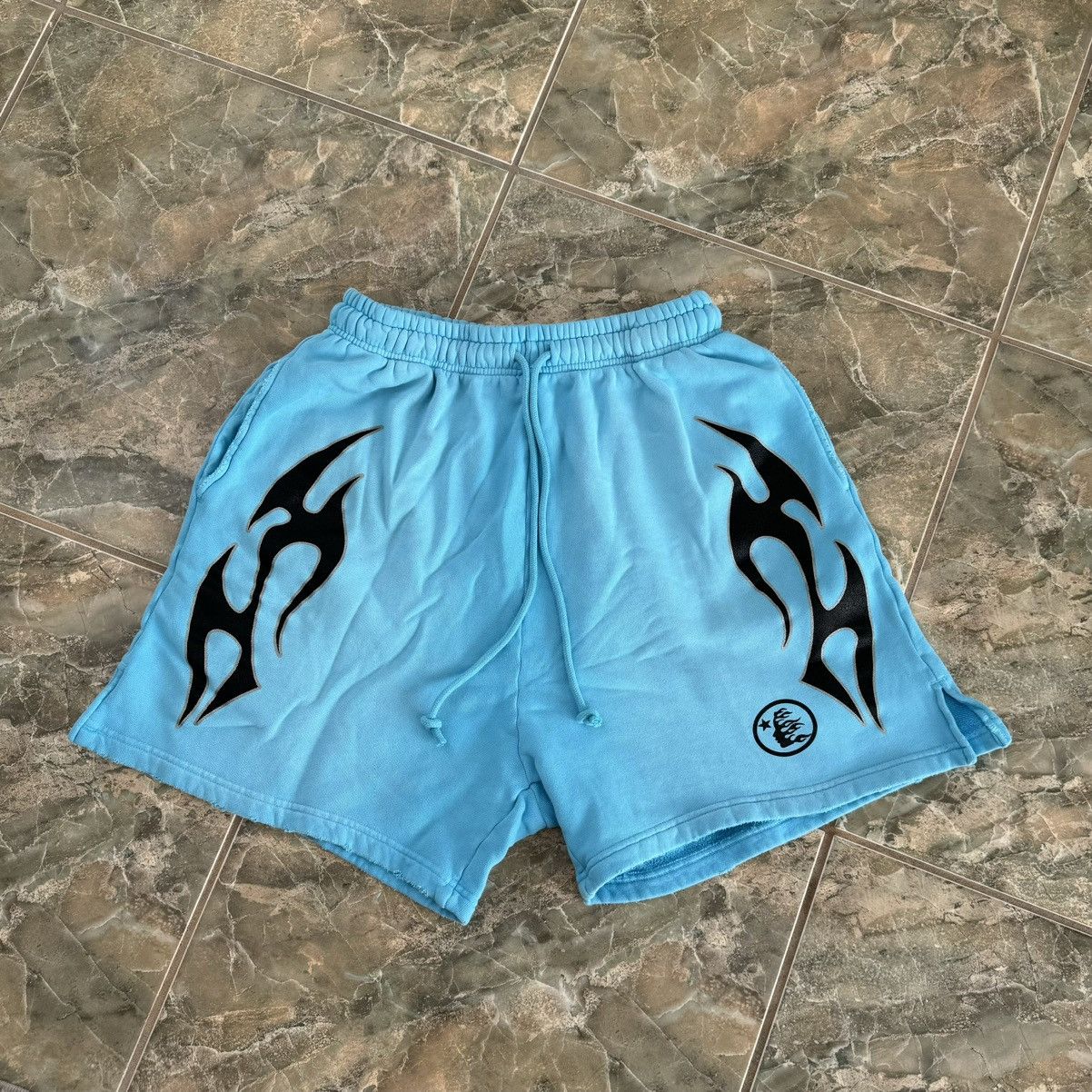 HELLSTAR HELLSTAR Flame Blue Shorts Medium | Grailed