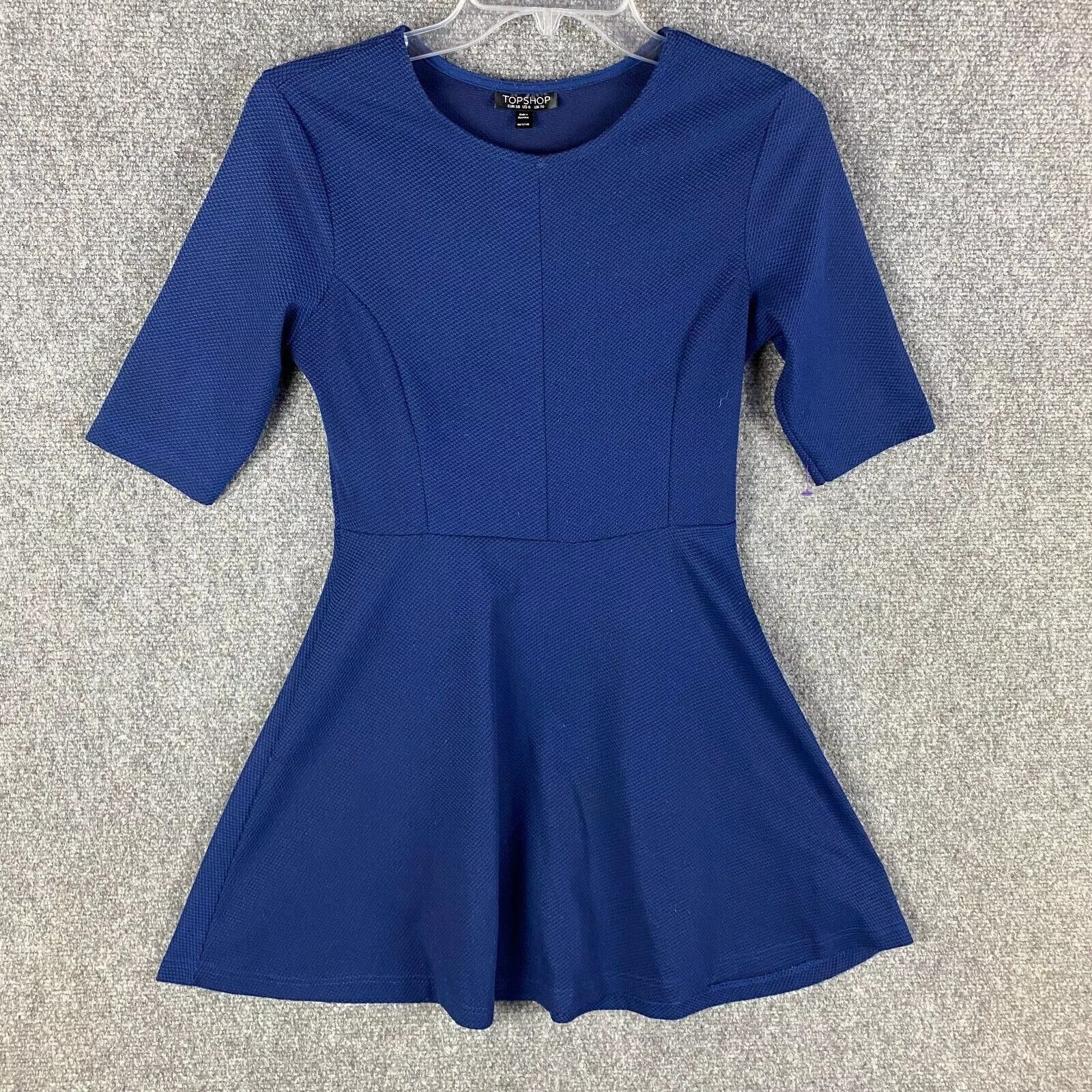 Topshop Topshop Dress Women's Size 6 A-Line Navy Blue 100% Polyester ...