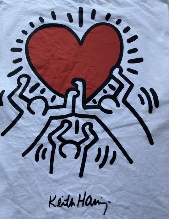 Vintage Keith Haring art Pop Finger Cross tee shirt Big logo | Grailed