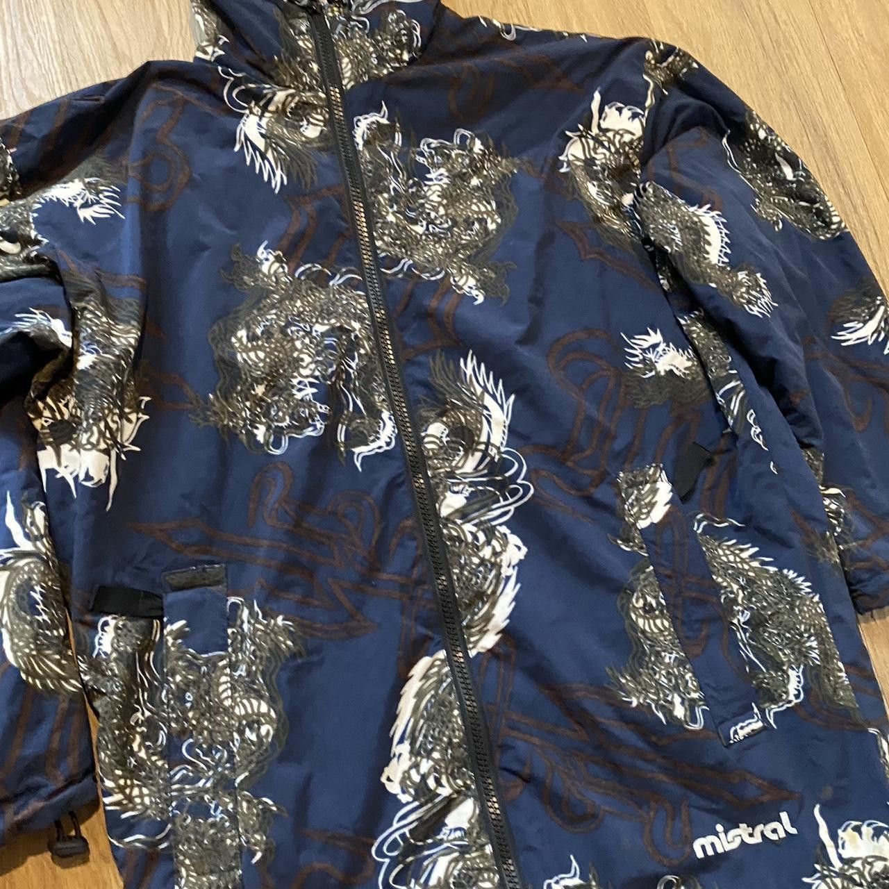 Misfits Blue and white Mistral jacket with embroidered logo | Grailed