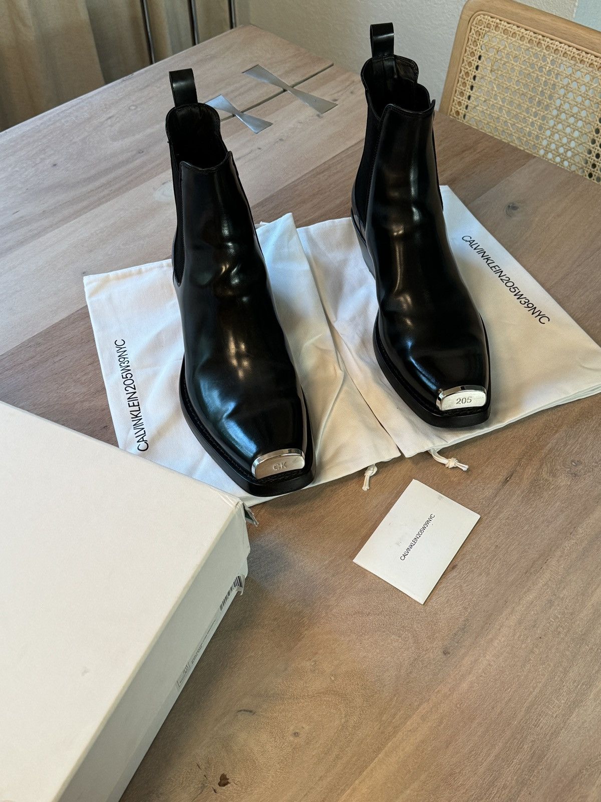 Calvin Klein 205W39NYC × Raf Simons RARE K0130 Western Boots Chris ...