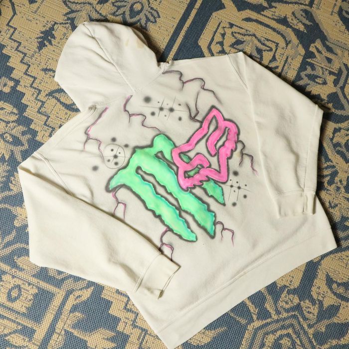 Fox Racing Vintage Fox Racing Monster Energy Airbrush Hoodie Sweatshirt ...