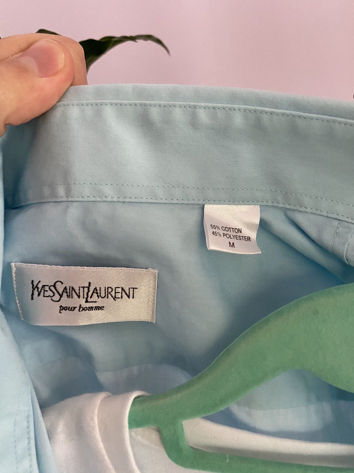 Vintage Blue YSL Shirt Summer | Grailed